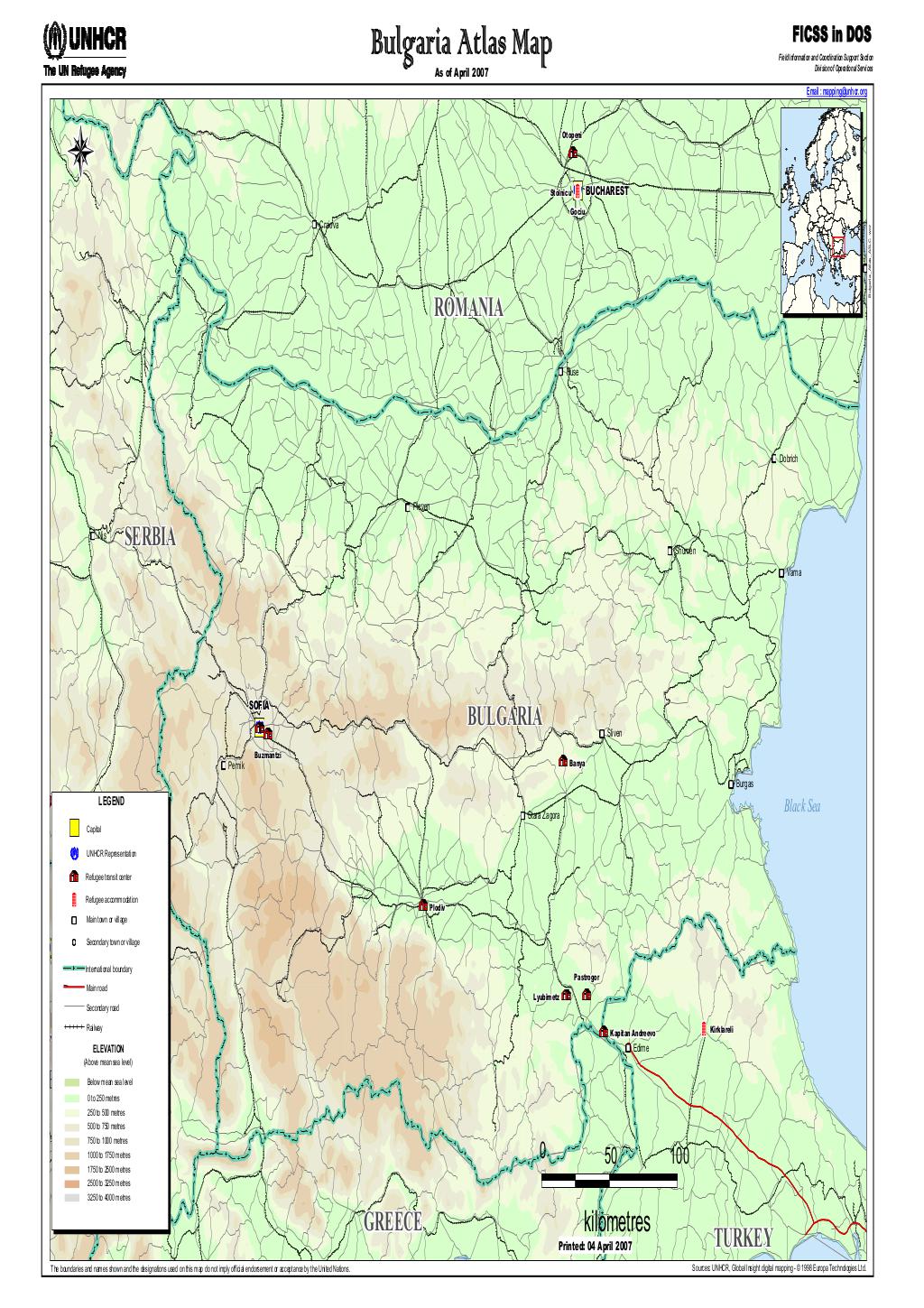 Document - Bulgaria Atlas Map - April 2007