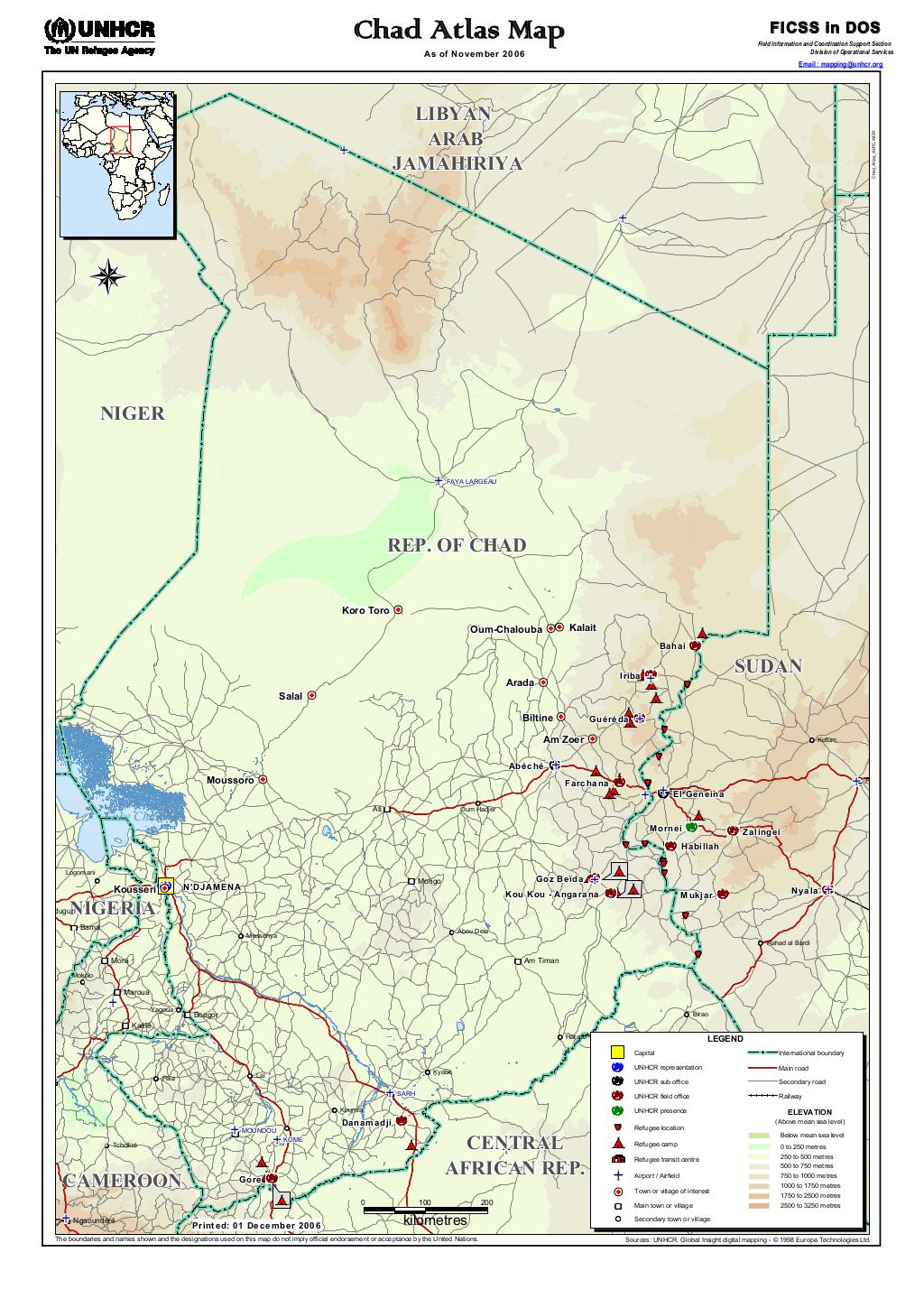Document - Chad Atlas Map - November 2006