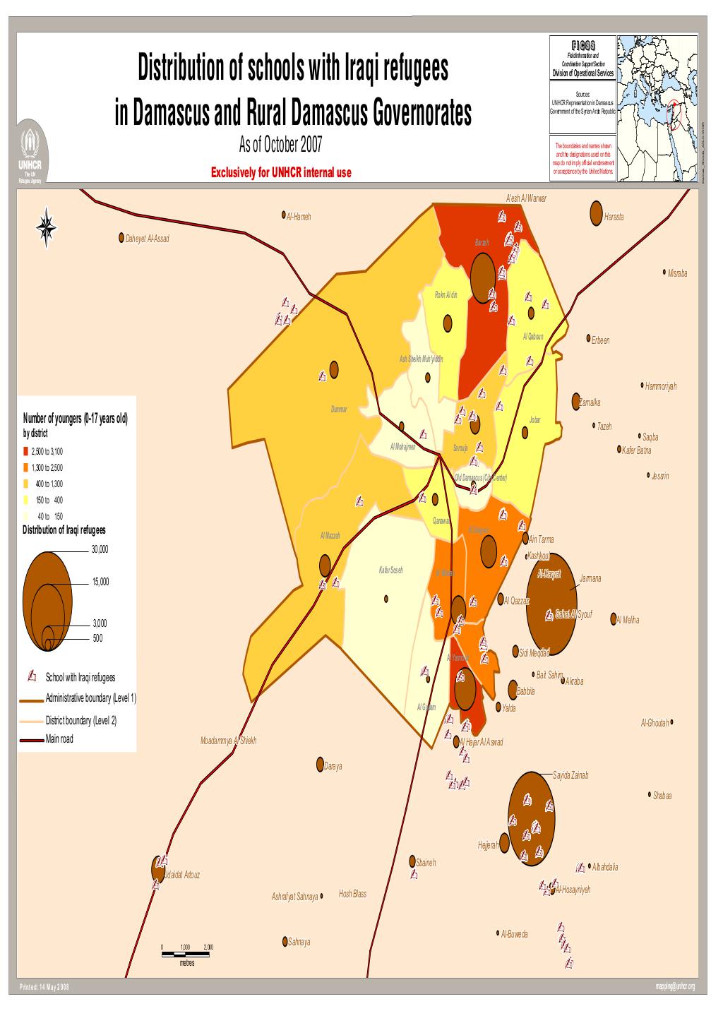 Document - Distribution of schools with Iraqi refugees in Damascus and ...