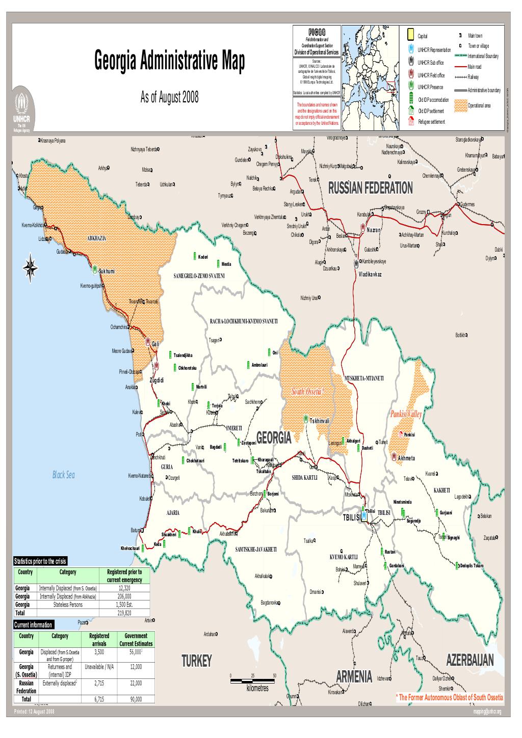 Document - Georgia Administrative and Operational Map - August 2008