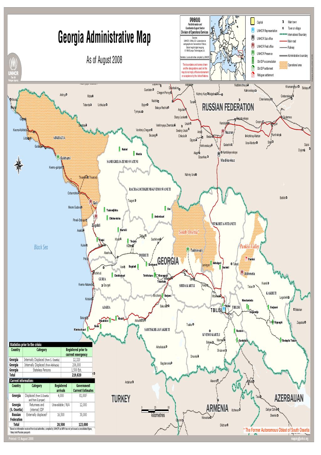 Document - Georgia Administrative and Operational Map - August 2008