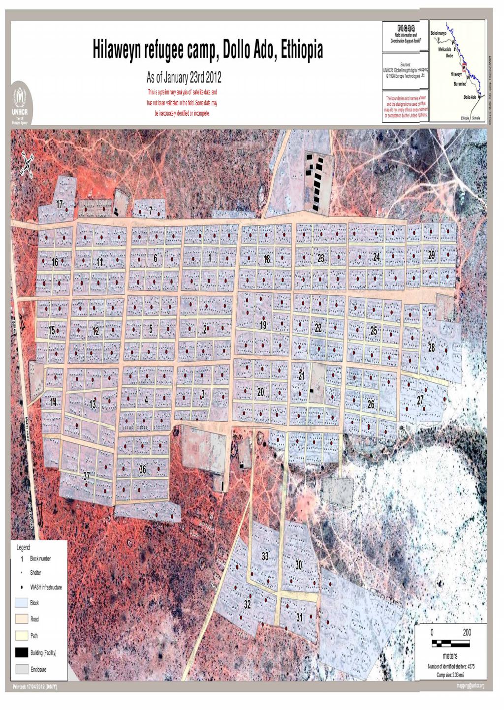 Document - Hilaweyn refugee camp - Dollo Ado, Ethiopia - January 2012