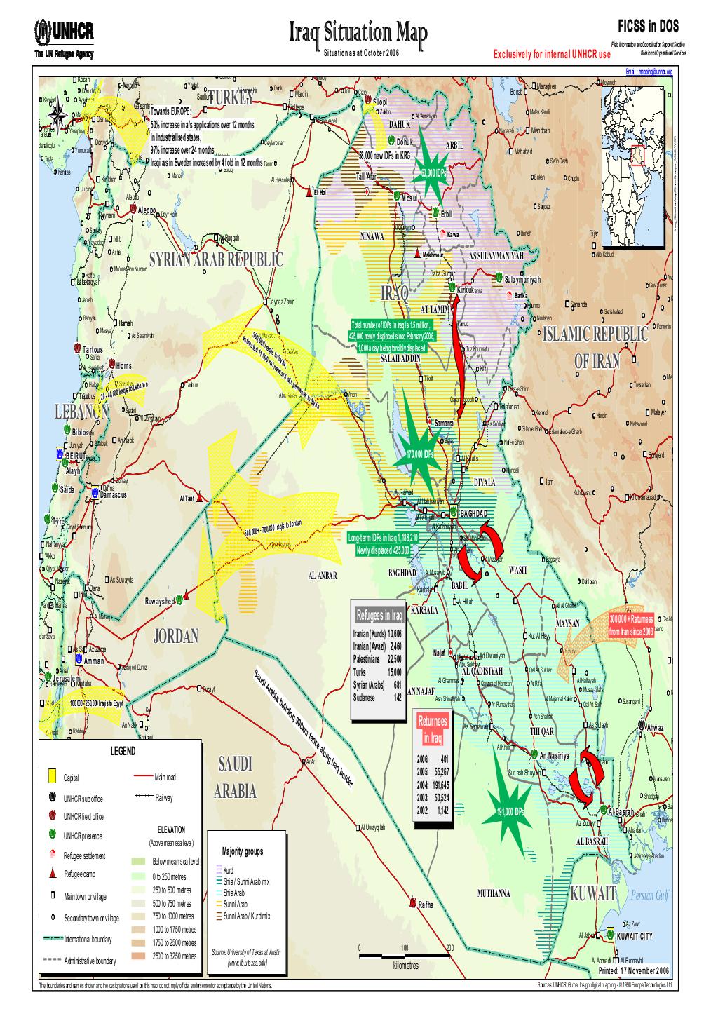 Document - Iraq Situation Map - October 2006 (Printed 17 November 2006 ...