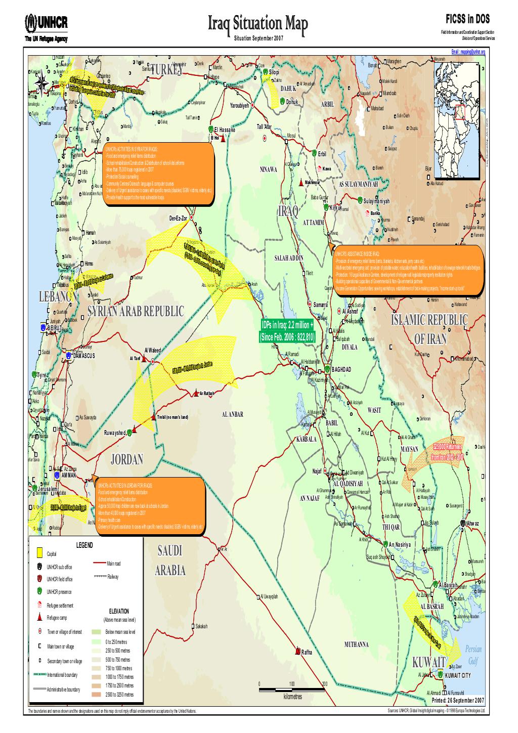 Document - Iraq Situation Map - September 2007