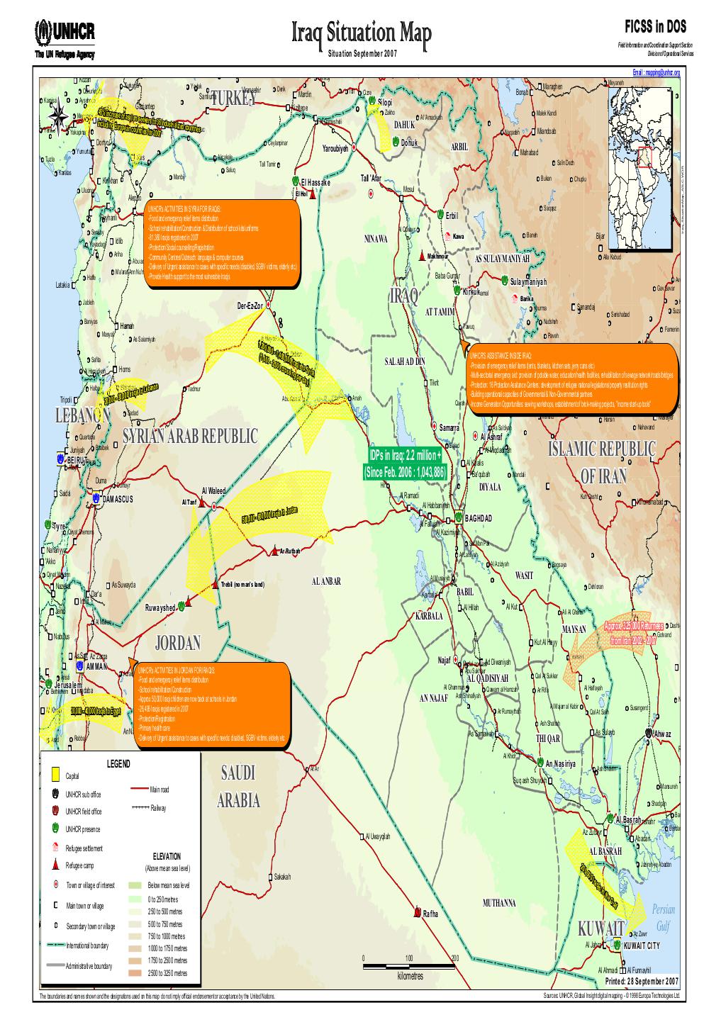 Document - Iraq Situation Map - September 2007