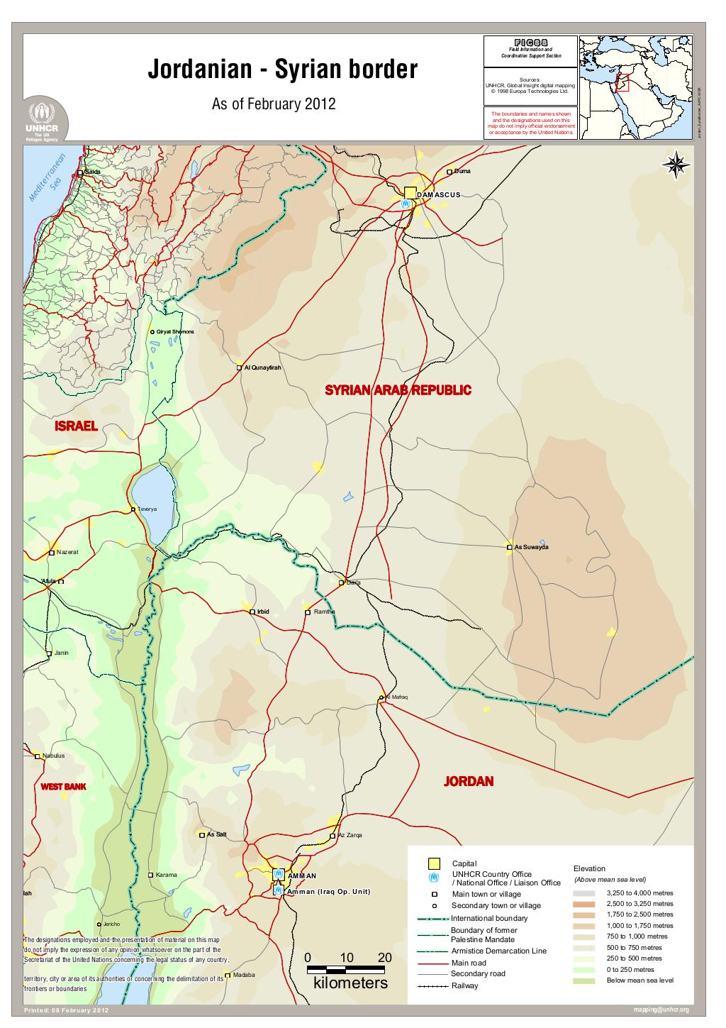 Document - Jordanian - Syrian border - February 2012