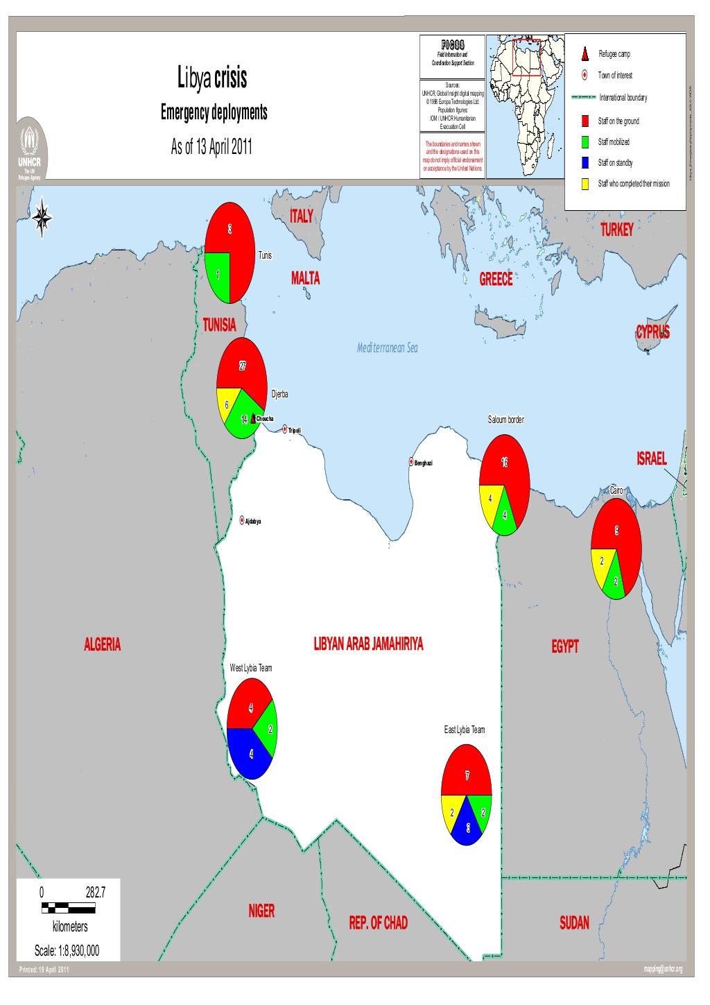 Document - Libya crisis - Emergency deployments - 13 April 2011