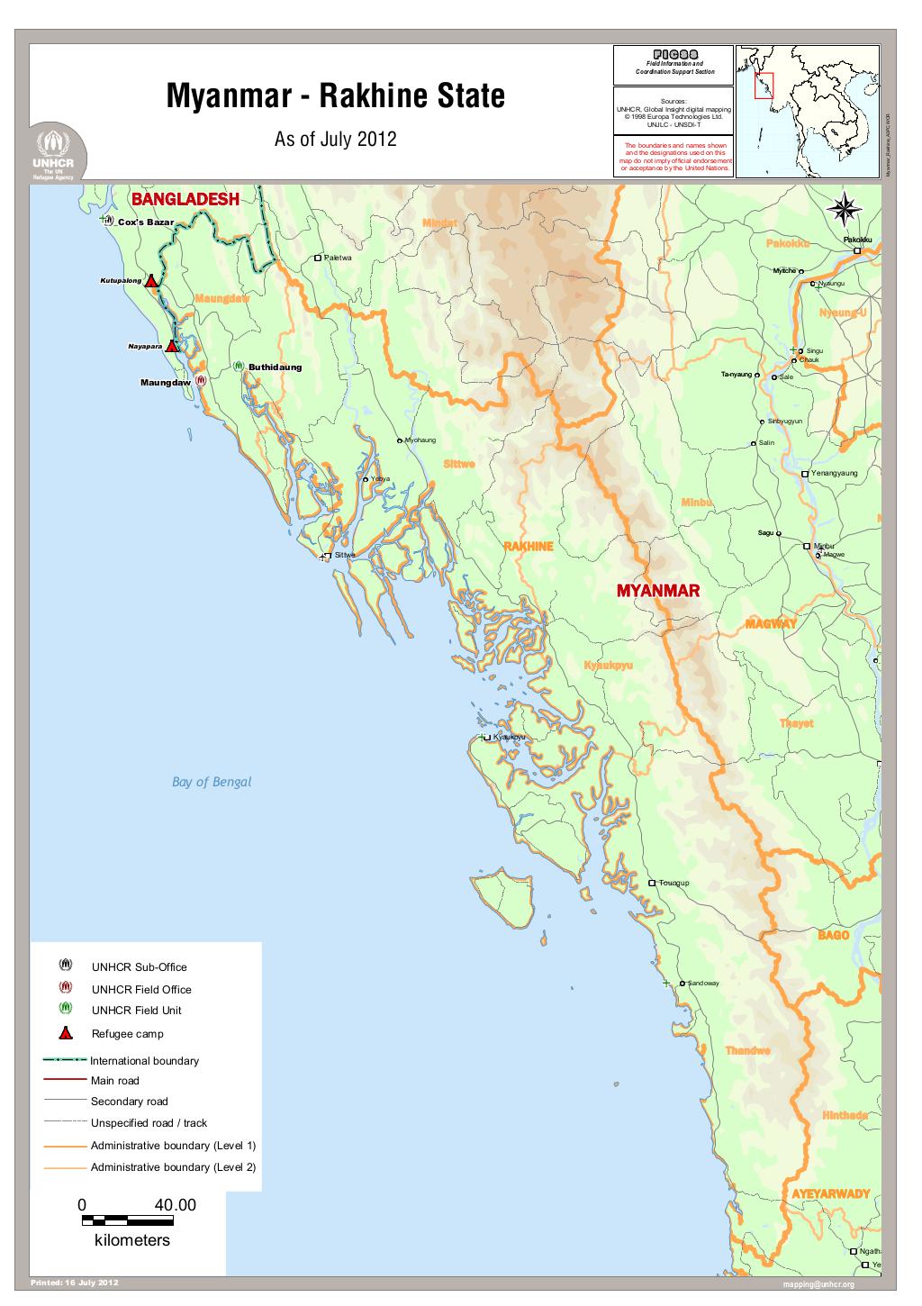 Document - Myanmar - Rakhine State - July 2012