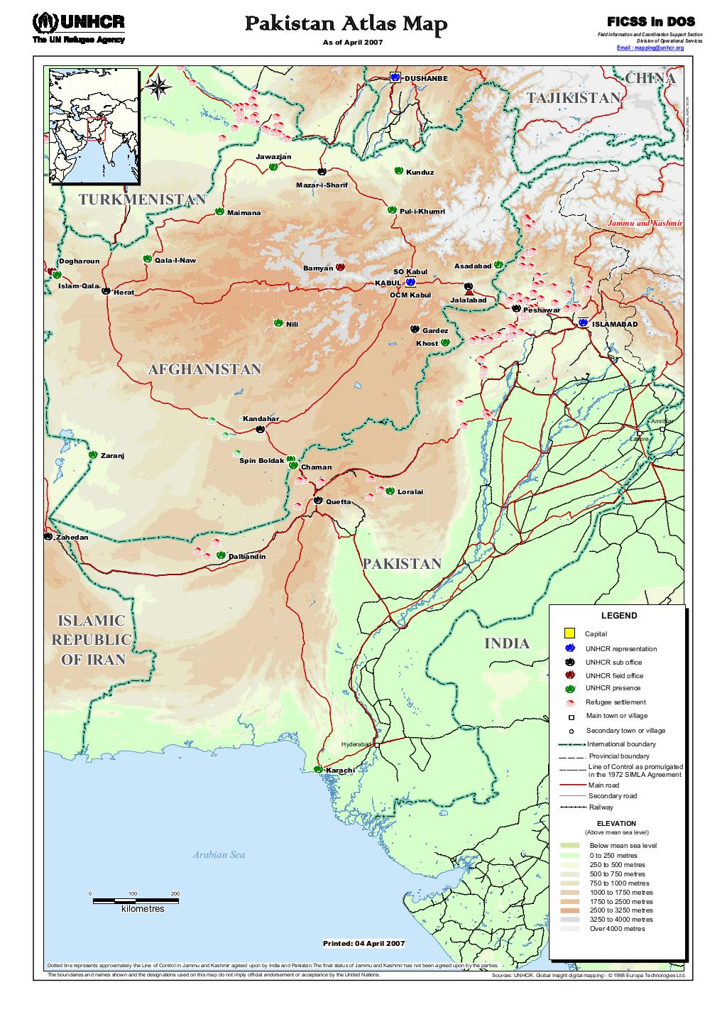 Document - Pakistan Atlas Map - April 2007