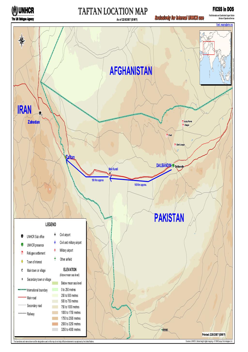 Document - TAFTAN LOCATION MAP - August 2007