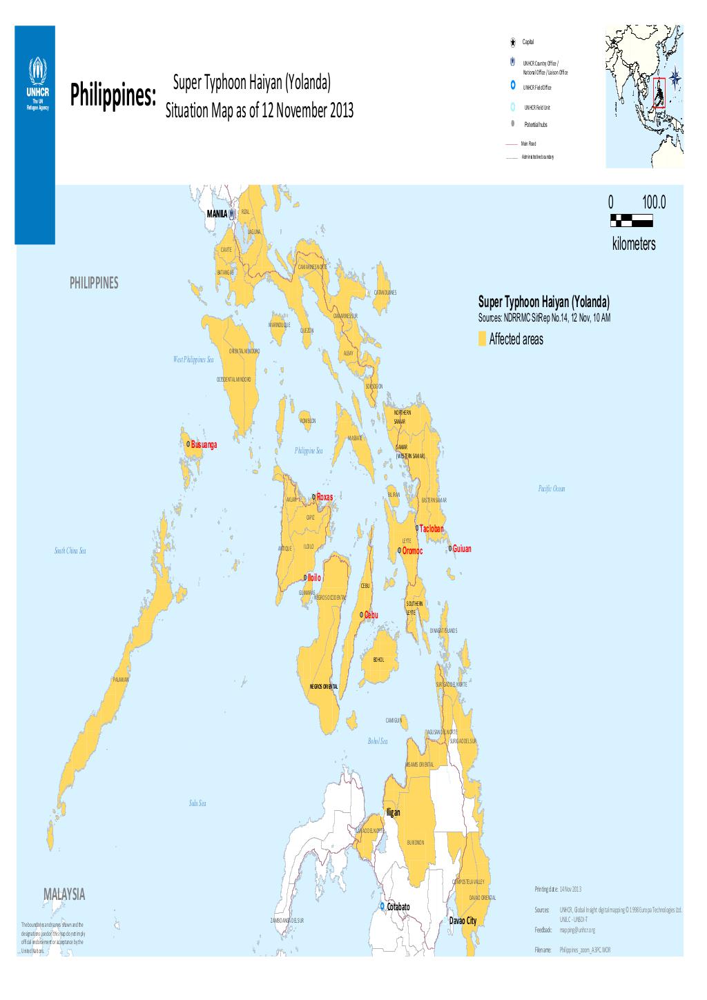 Document - Philippines - Typhoon Haiyan - Situation Map - 12 November 2013