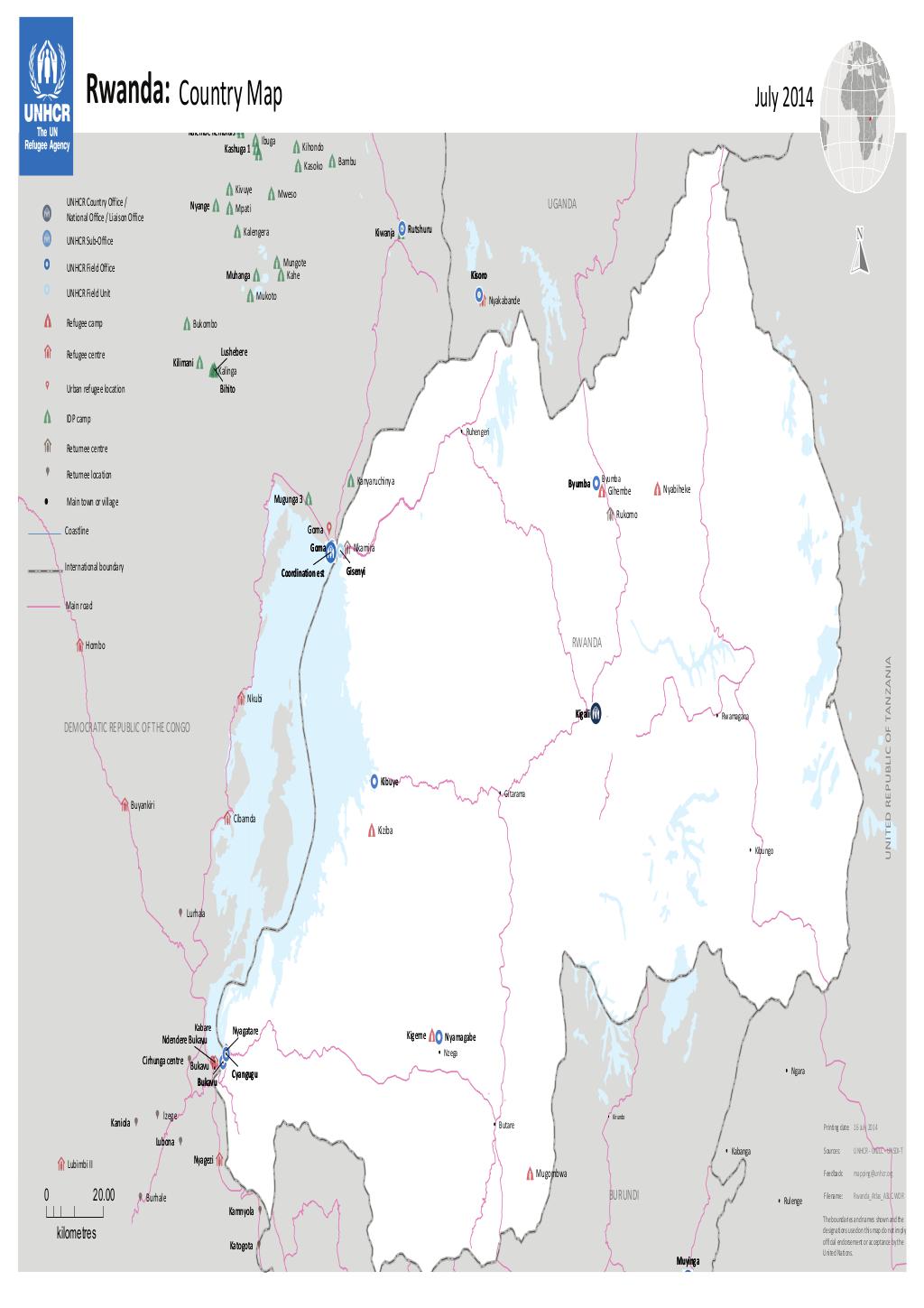 Document - Rwanda: Country Map - July 2014