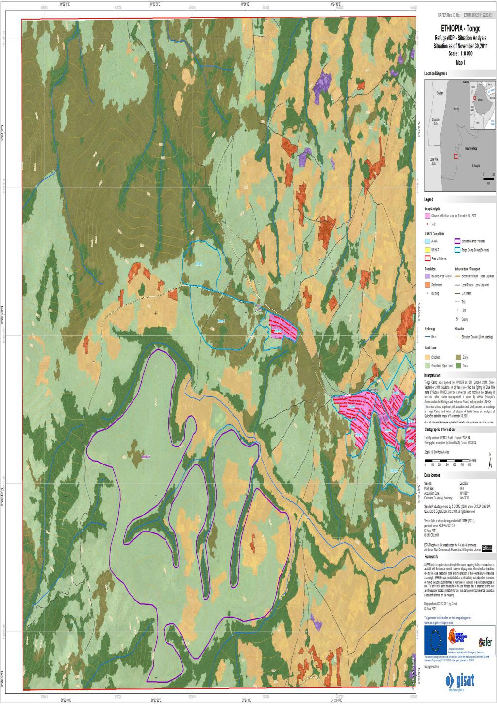 Document - Ethiopia - Tongo Refugee/IDP Map 1 - Situation Analysis ...