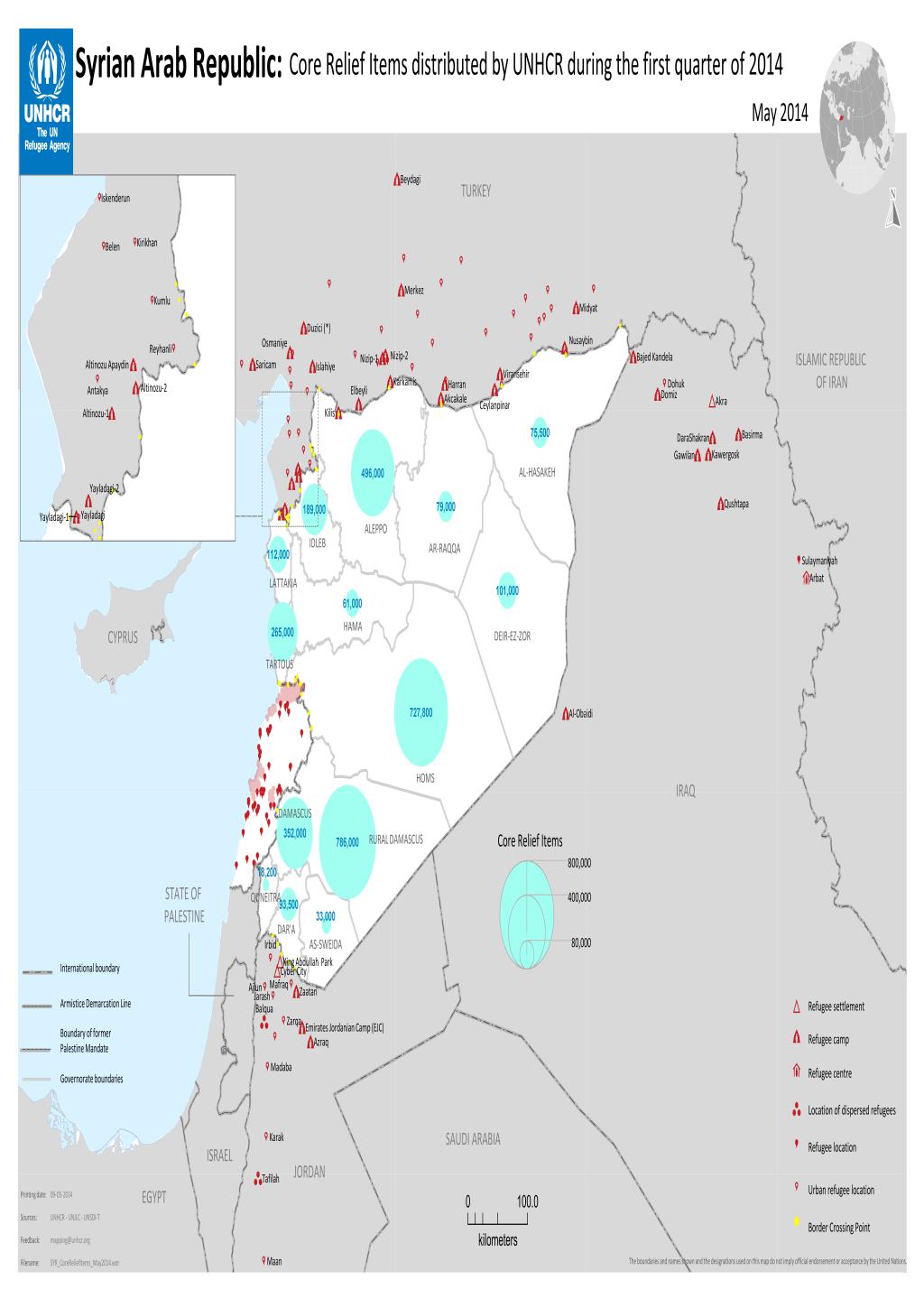 Document - Syrian Arab Republic: Core Relief Items distributed by UNHCR ...