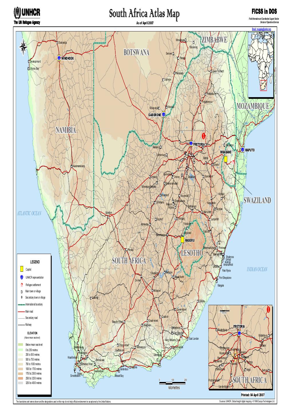 Document - South Africa Atlas Map - April 2007