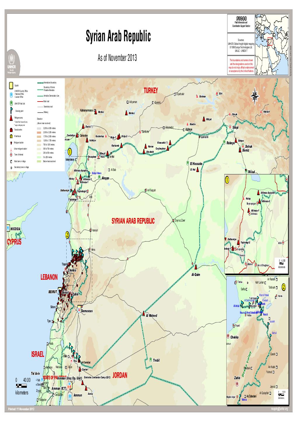 Document - Syrian Arab Republic - November 2013