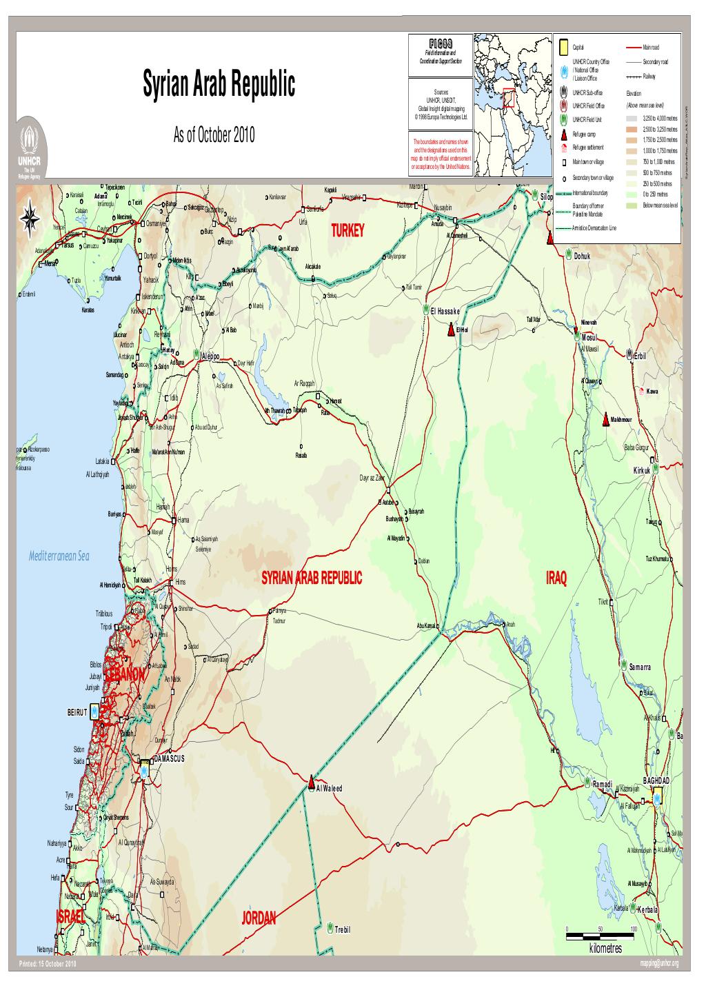 Document - Syrian Arab Republic - October 2010