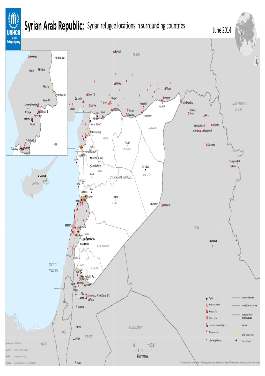 Document - Syrian Arab Republic: Syrian refugee locations in ...