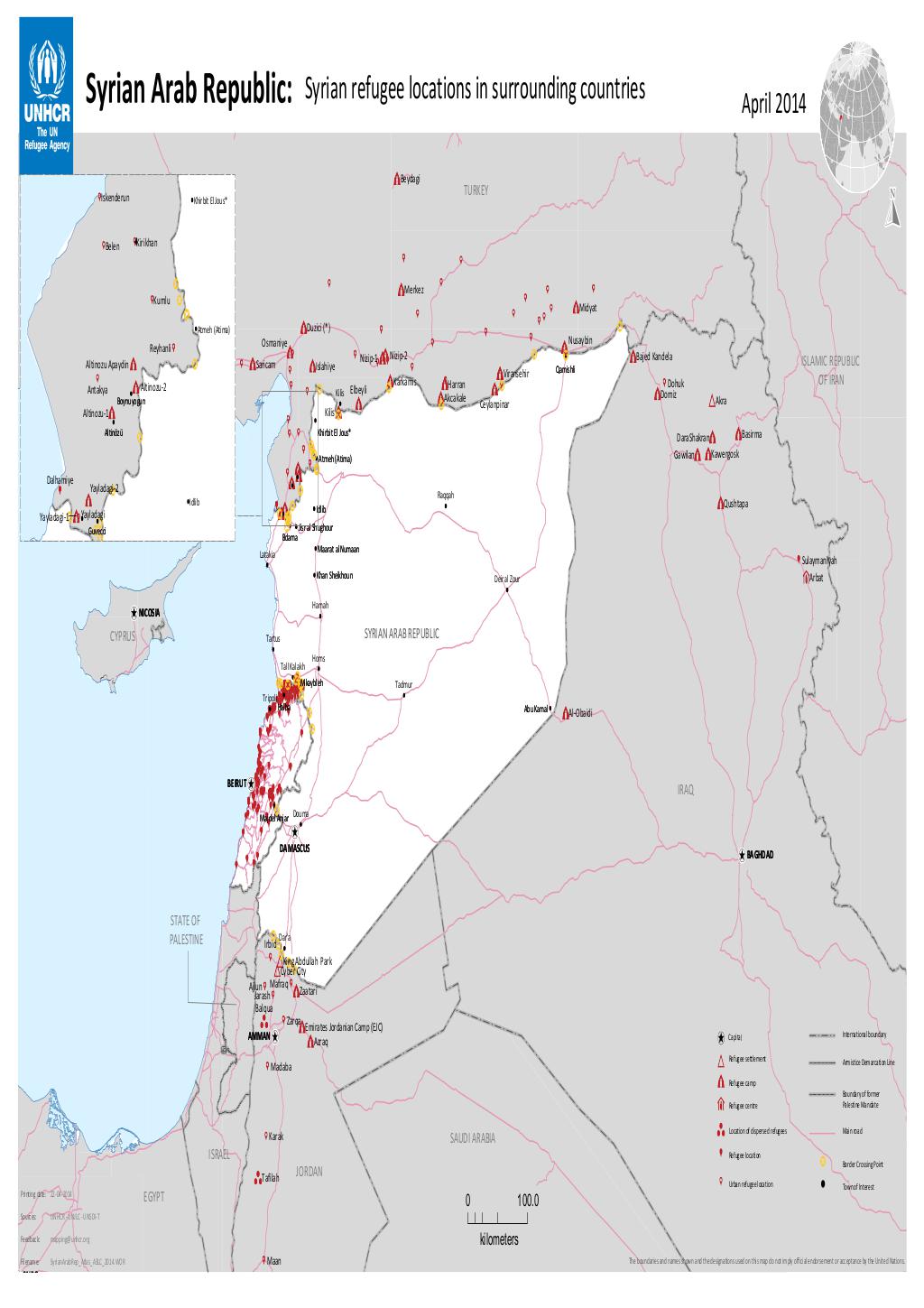 Document - Syria Arab Republic: Syrian refugee locations in surrounding ...