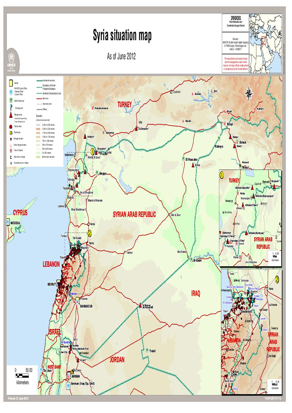 Document - Syria Situation Map - June 2012