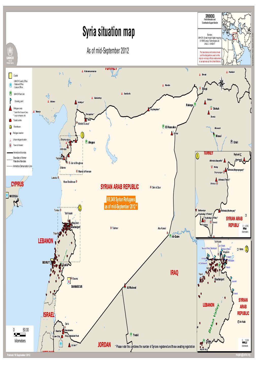 Document - Syria situation map - mid September 2012