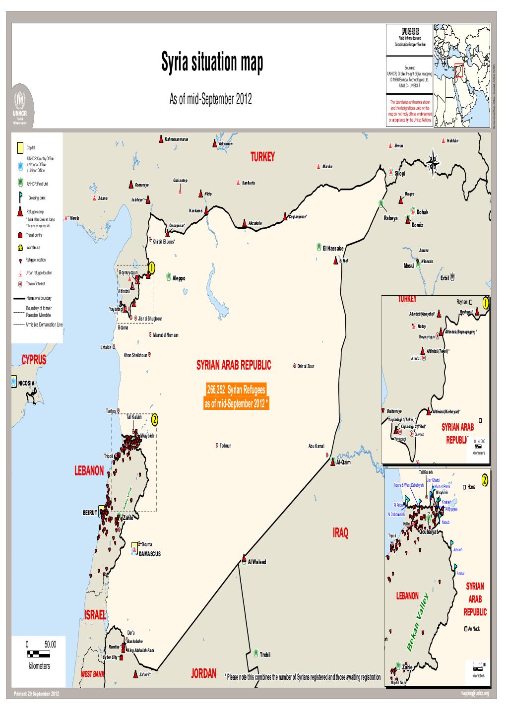 Document - Syria situation map - mid September 2012