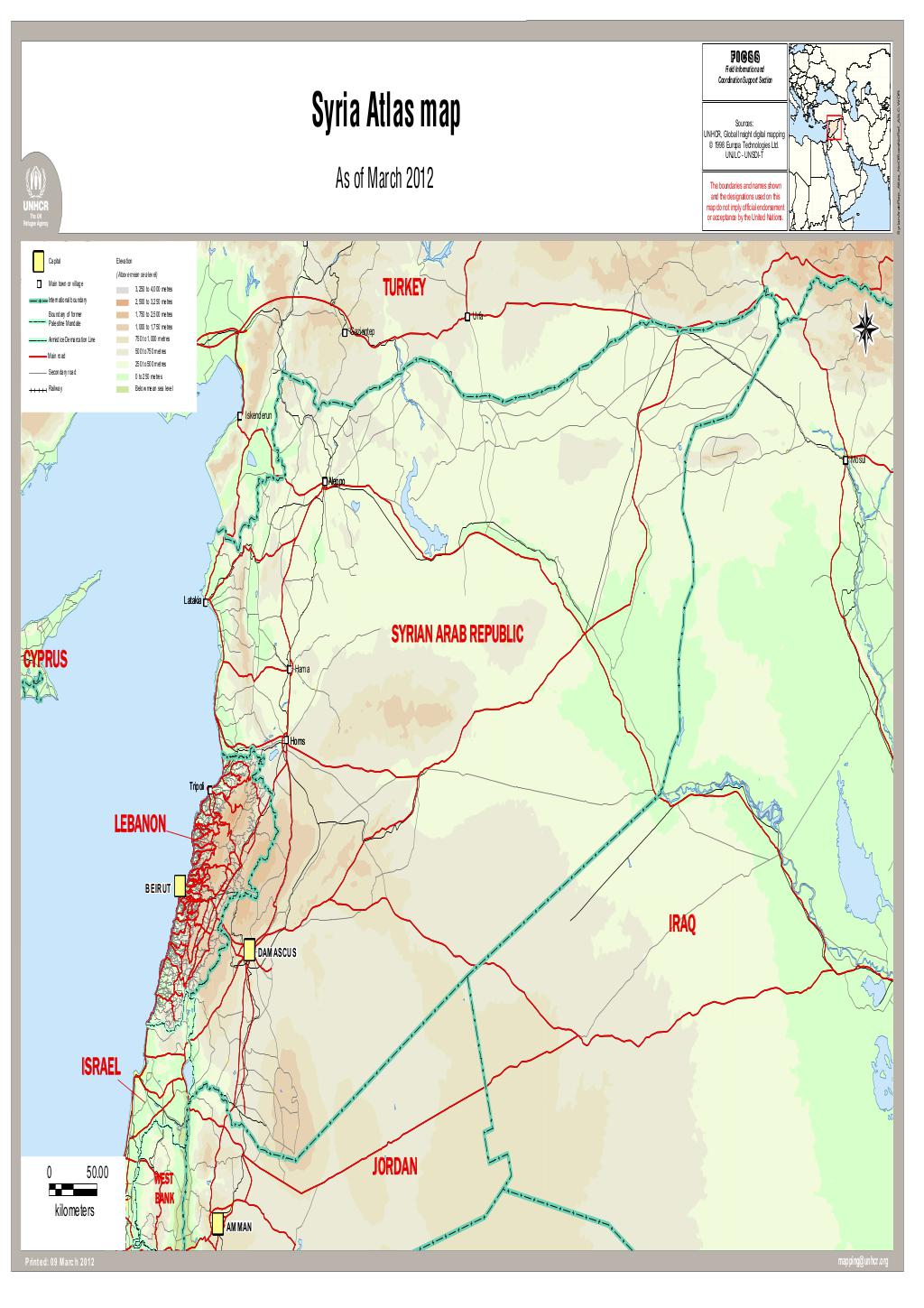 Document - Syria Atlas map - March 2012