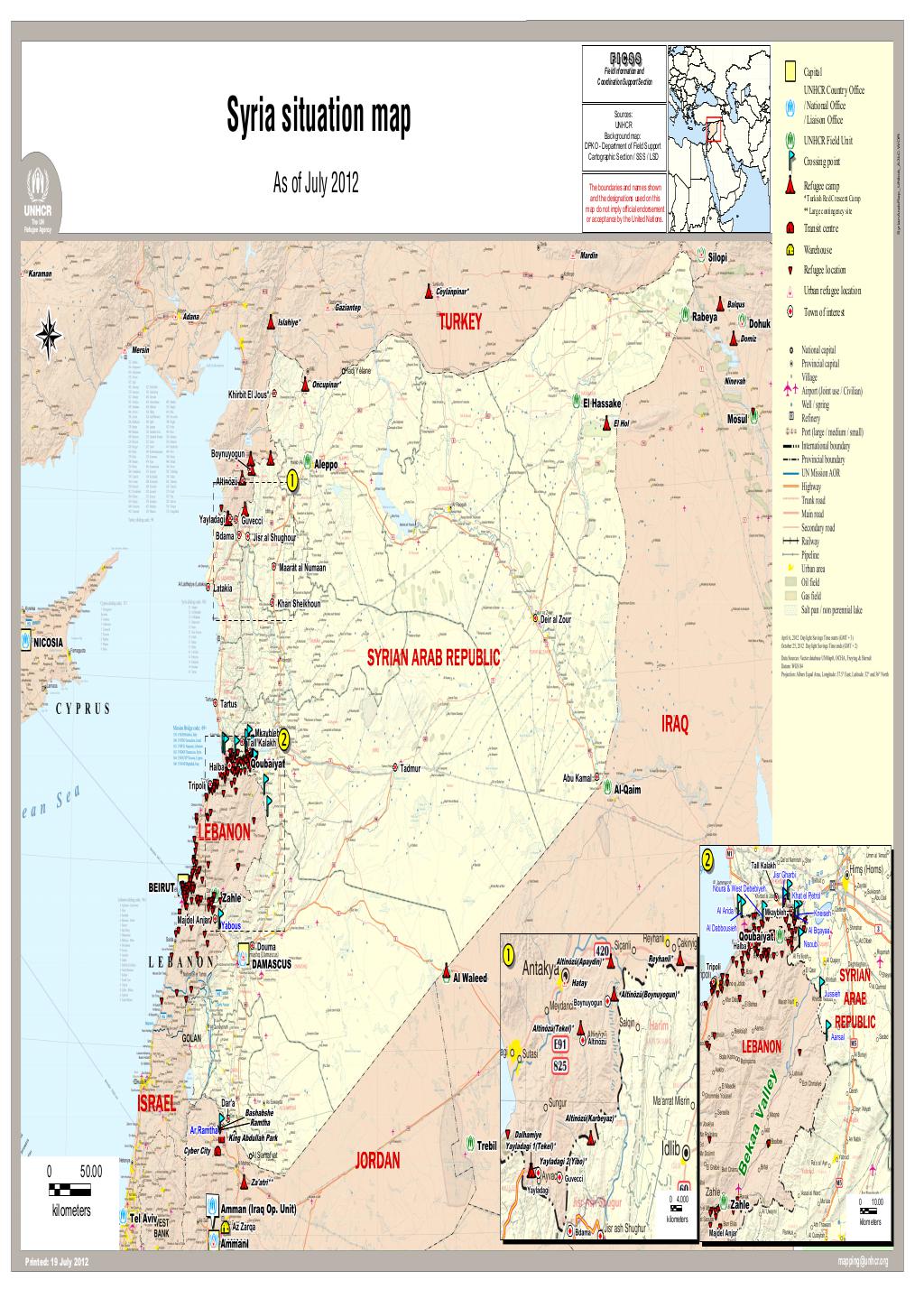 Document - Syria situation map - July 2012