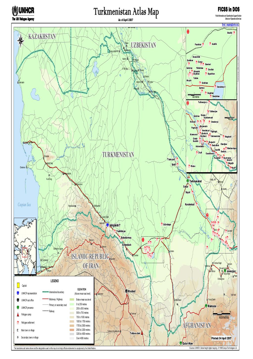 Document - Turkmenistan Atlas Map - April 2007