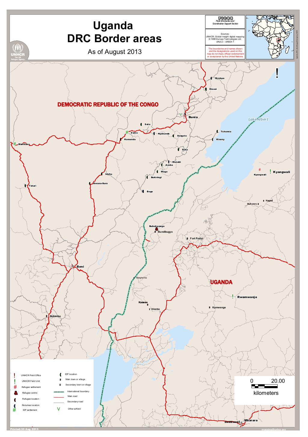 Document - Uganda DRC Border areas - August 2013