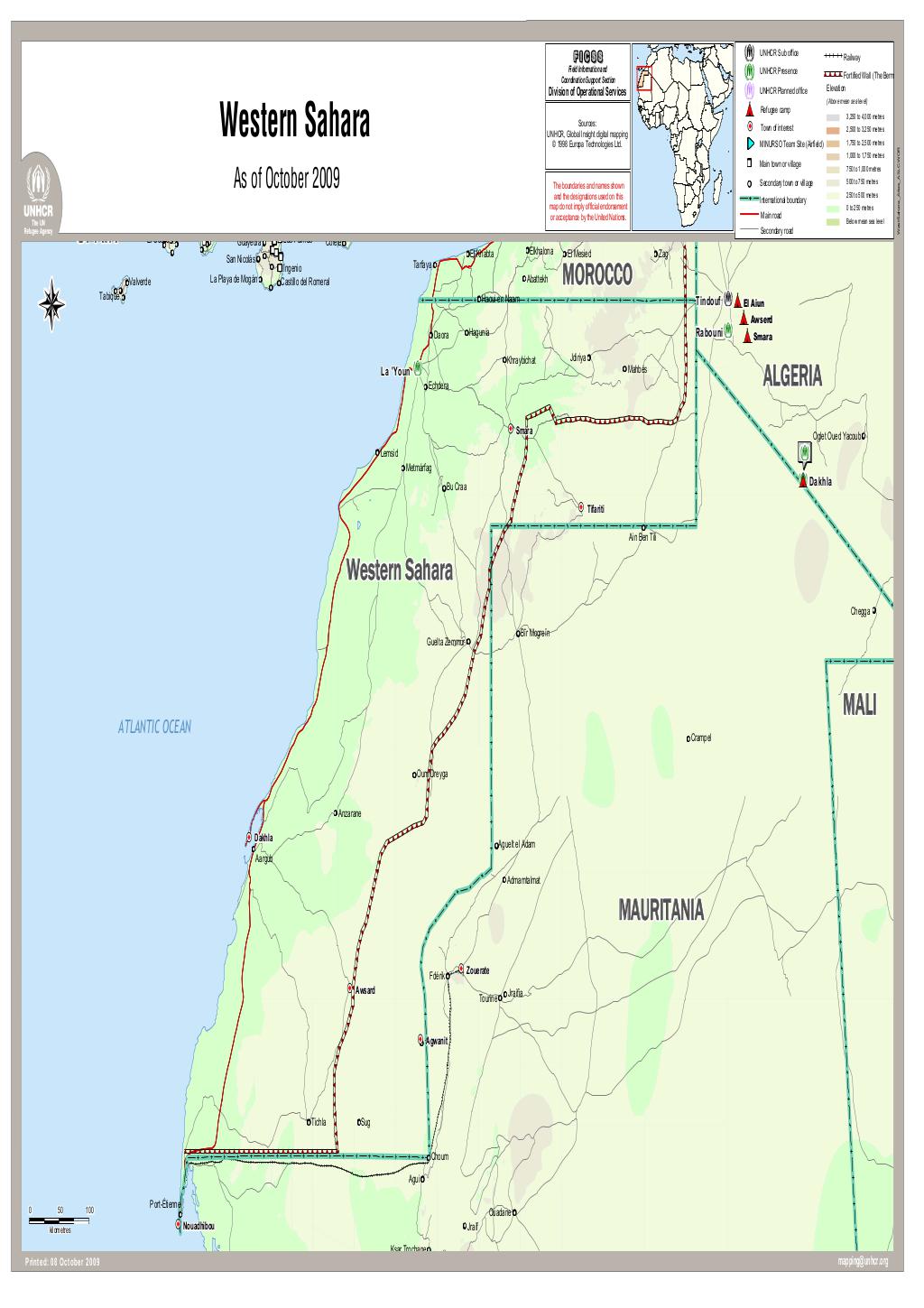 Document - WESTERN SAHARA As of October 2009