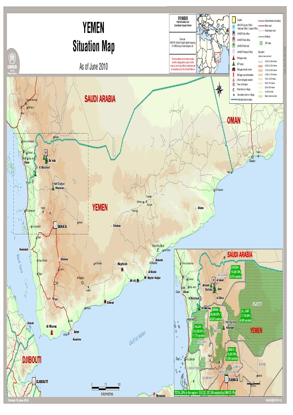 Document - Yemen Situation Map - June 2010