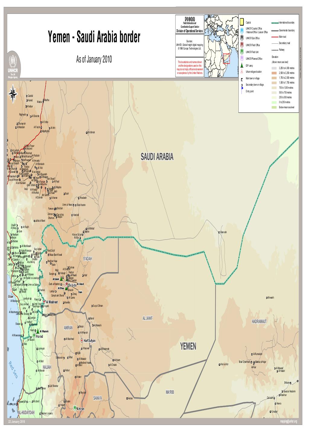 Document - Yemen - Saudi Arabia border - January 2010