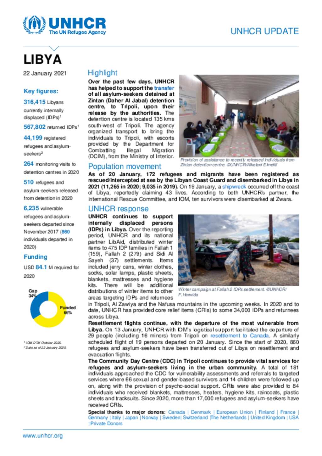Document - UNHCR Libya Update 22 January 2021
