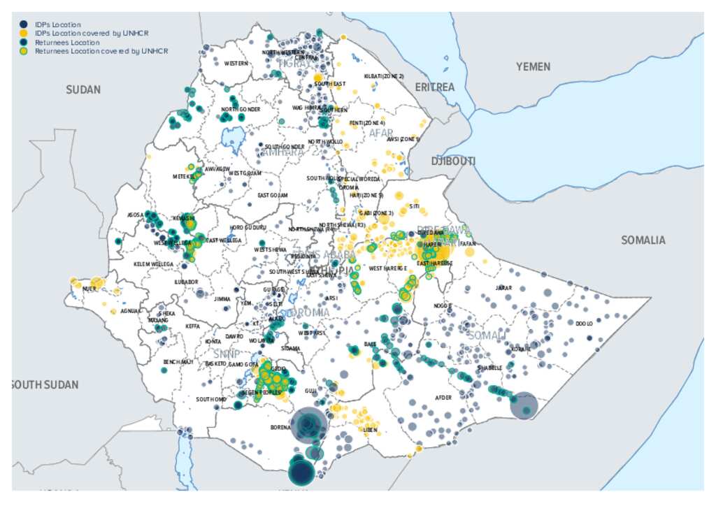 Document - UNHCR Ethiopia IDPs and IDPs Returnees Profile Map.