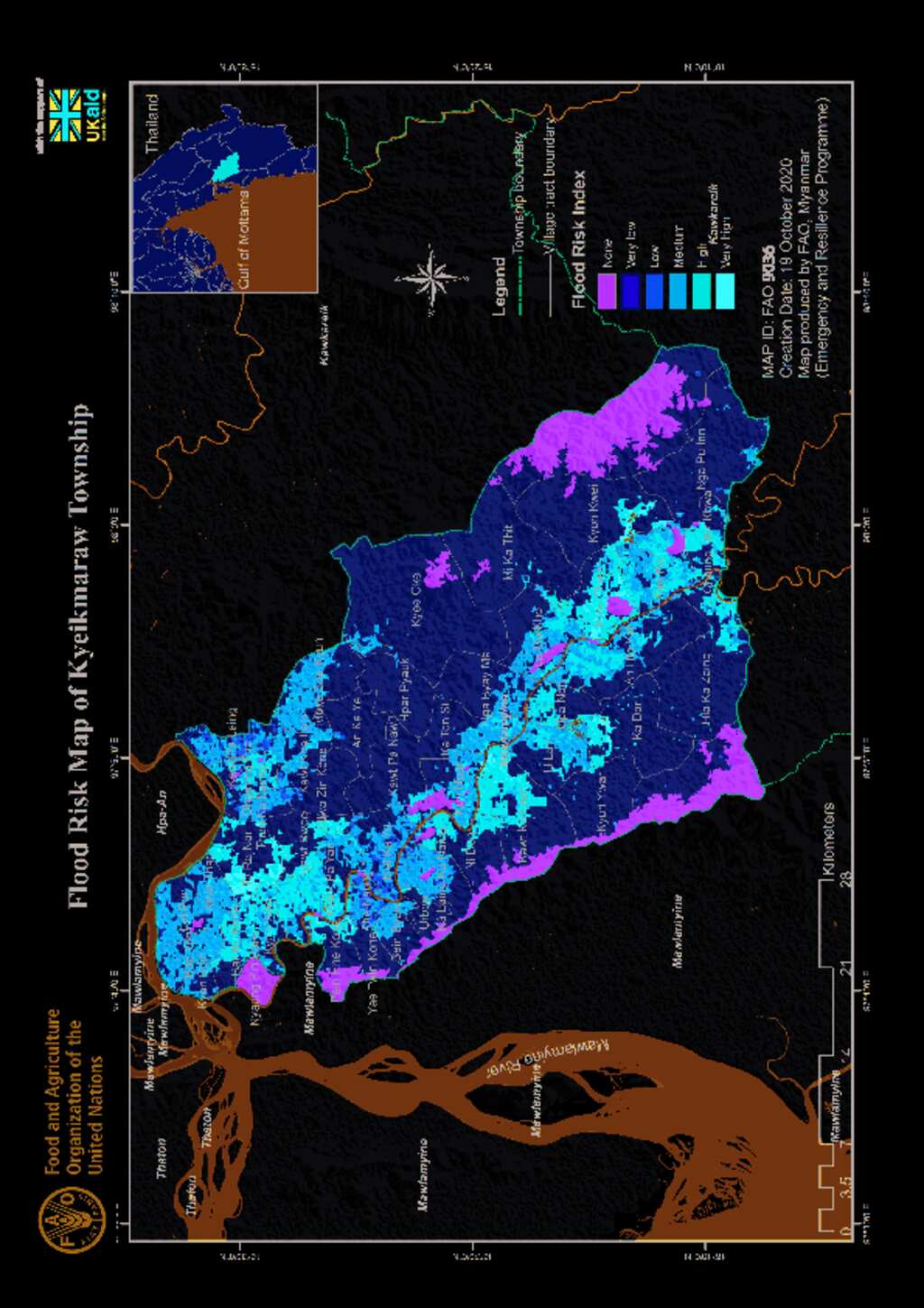 Document - Myanmar FAO Flood Risk Map of Kyeikmaraw township, Mon State