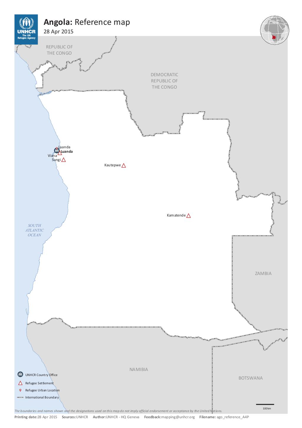 Document - Angola: Reference map - 28 Apr. 2015