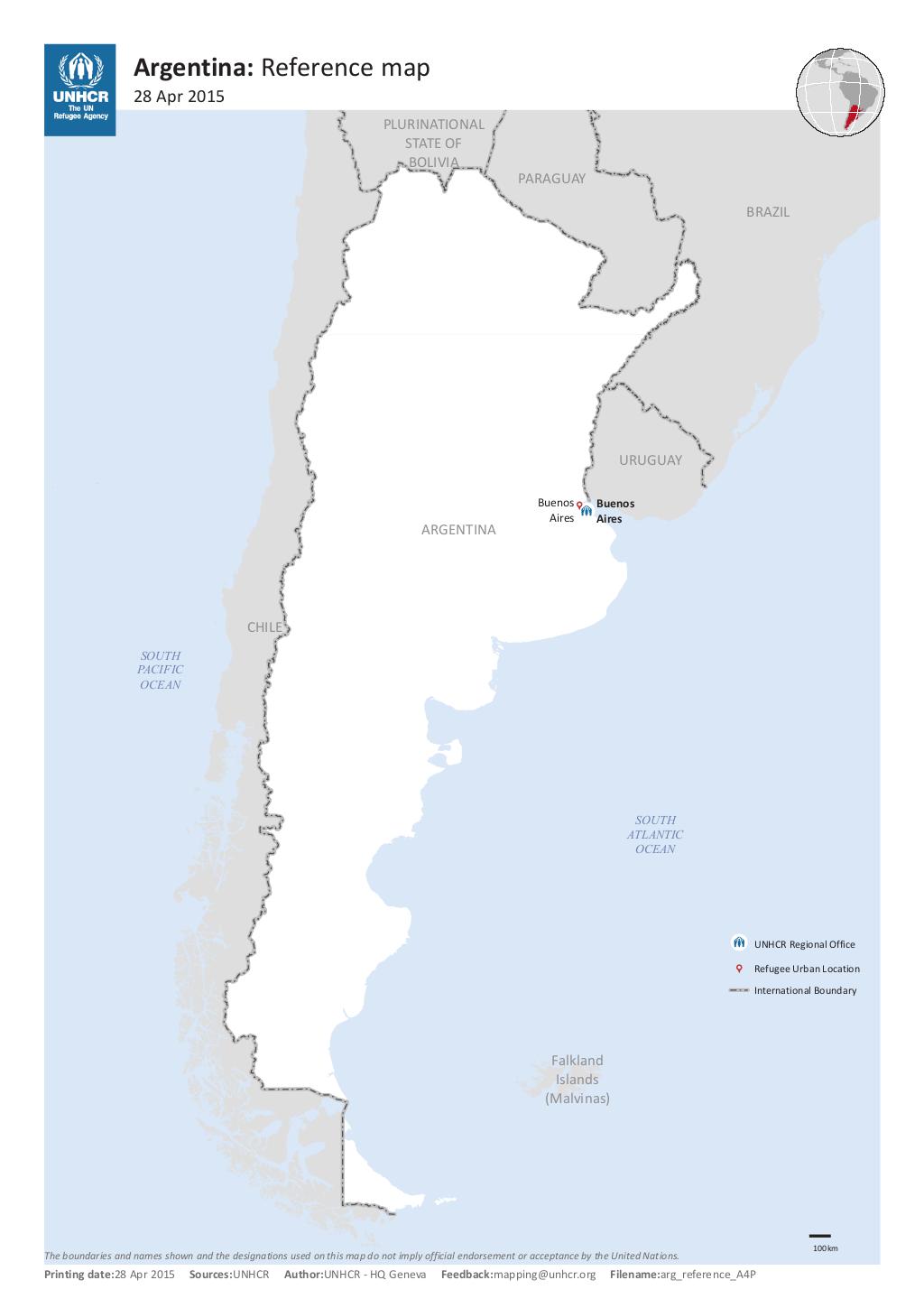 Document - Argentina: Reference map - 28 Apr. 2015