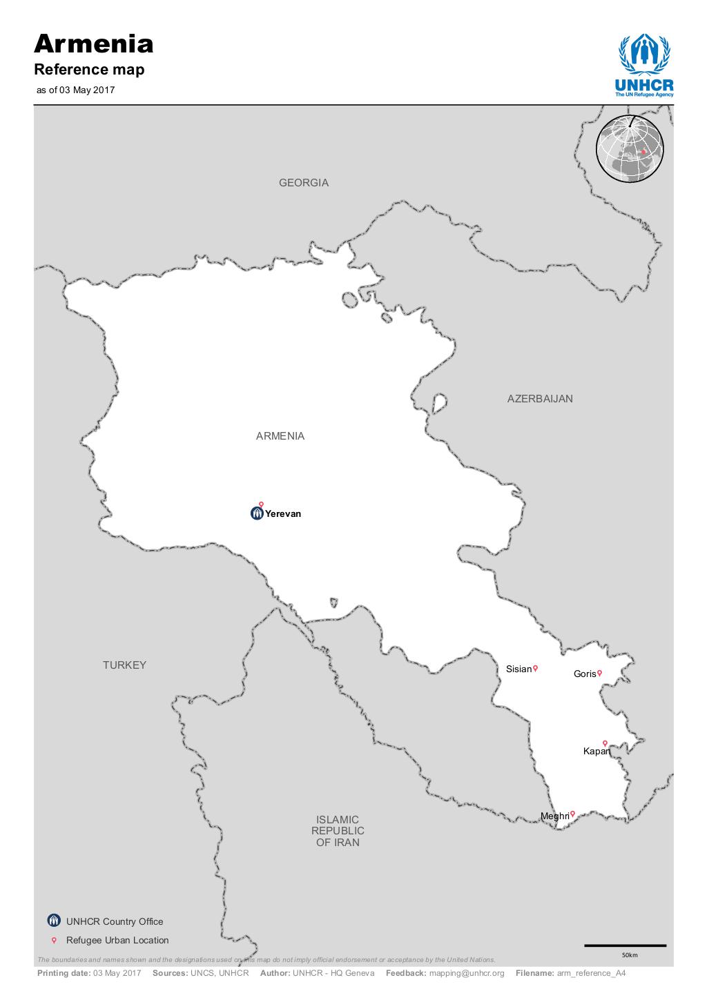 Document - Armenia - Reference map - 03 May 2017