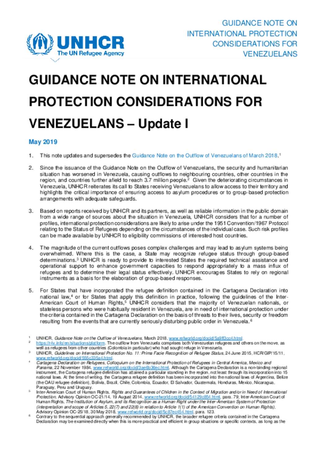 Document - UNHCR, Guidance Note on International Protection ...