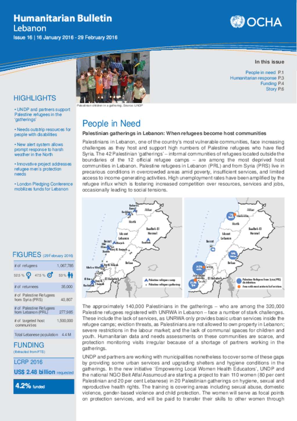 Document - OCHA Lebanon Humanitarian Bulletin Issue 16 (English)