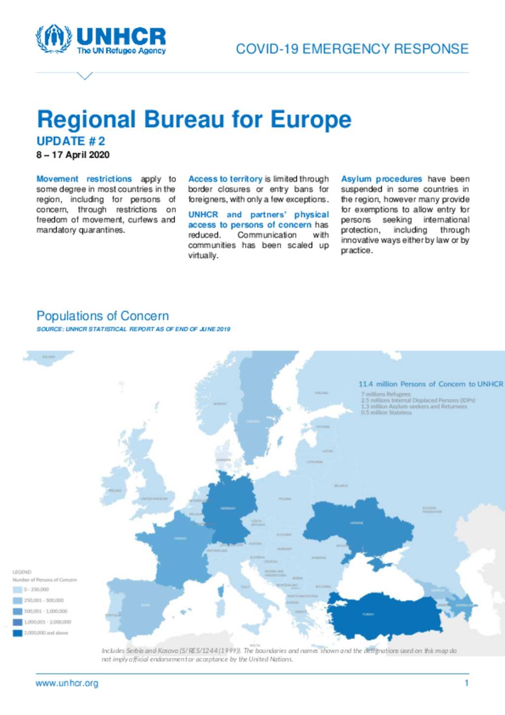 Document - Regional Bureau for Europe COVID-19 EMERGENCY RESPONSE ...