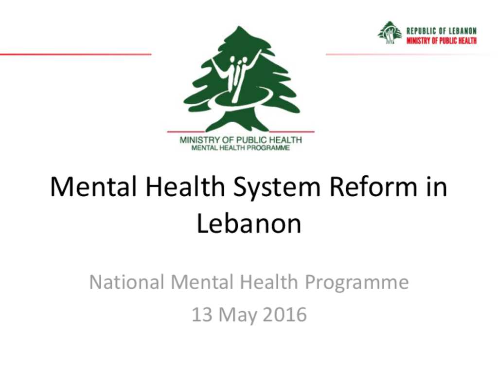 Document - MoPH presentation on the national mental health and ...