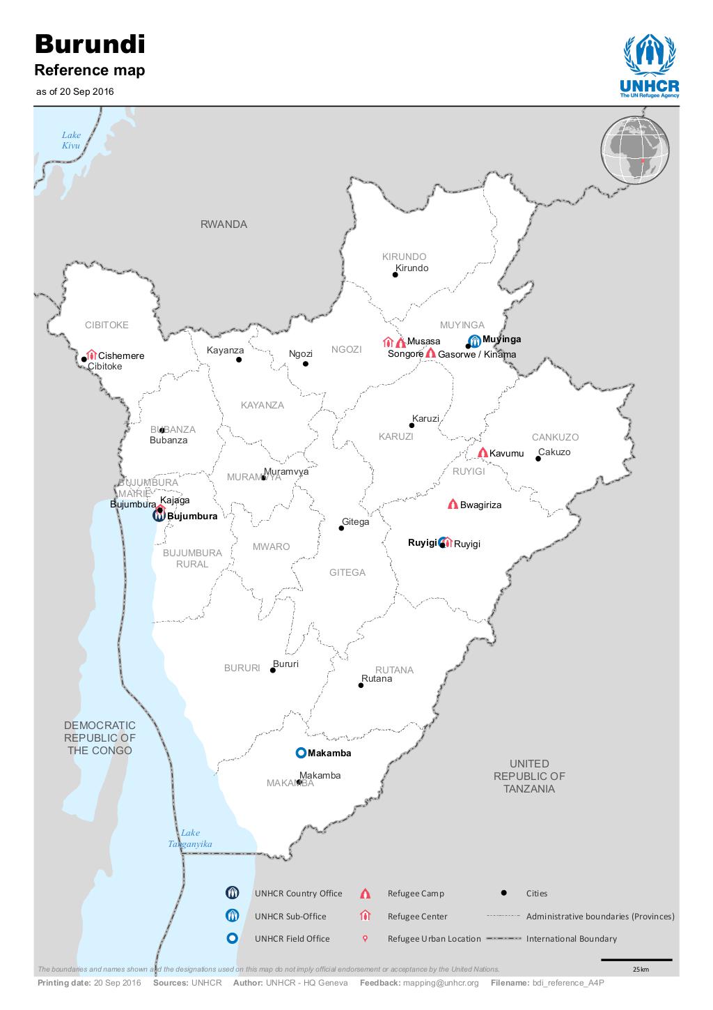 Document - Burundi - Reference map - 20 September 2016