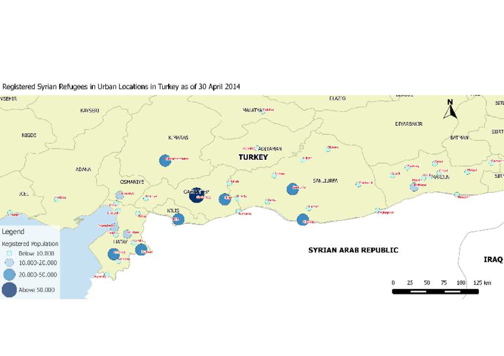 Document - Registered Syrian refugees in urban locations in Turkey