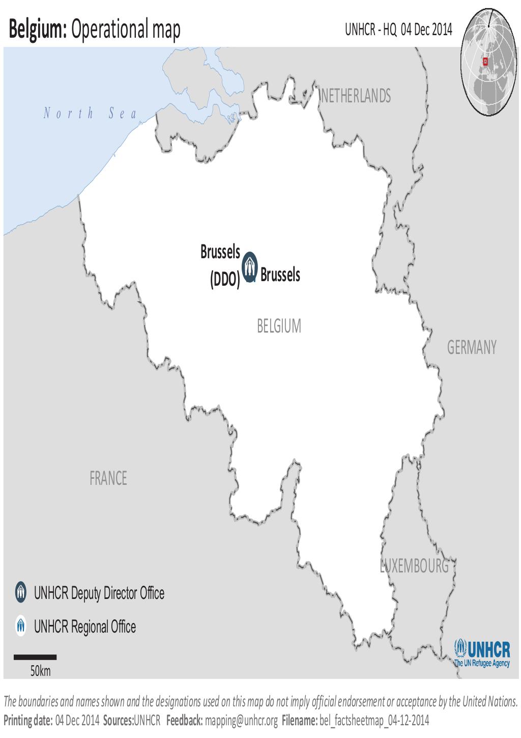 Document - Belgium: Operational map (Factsheet) - 04 December 2014