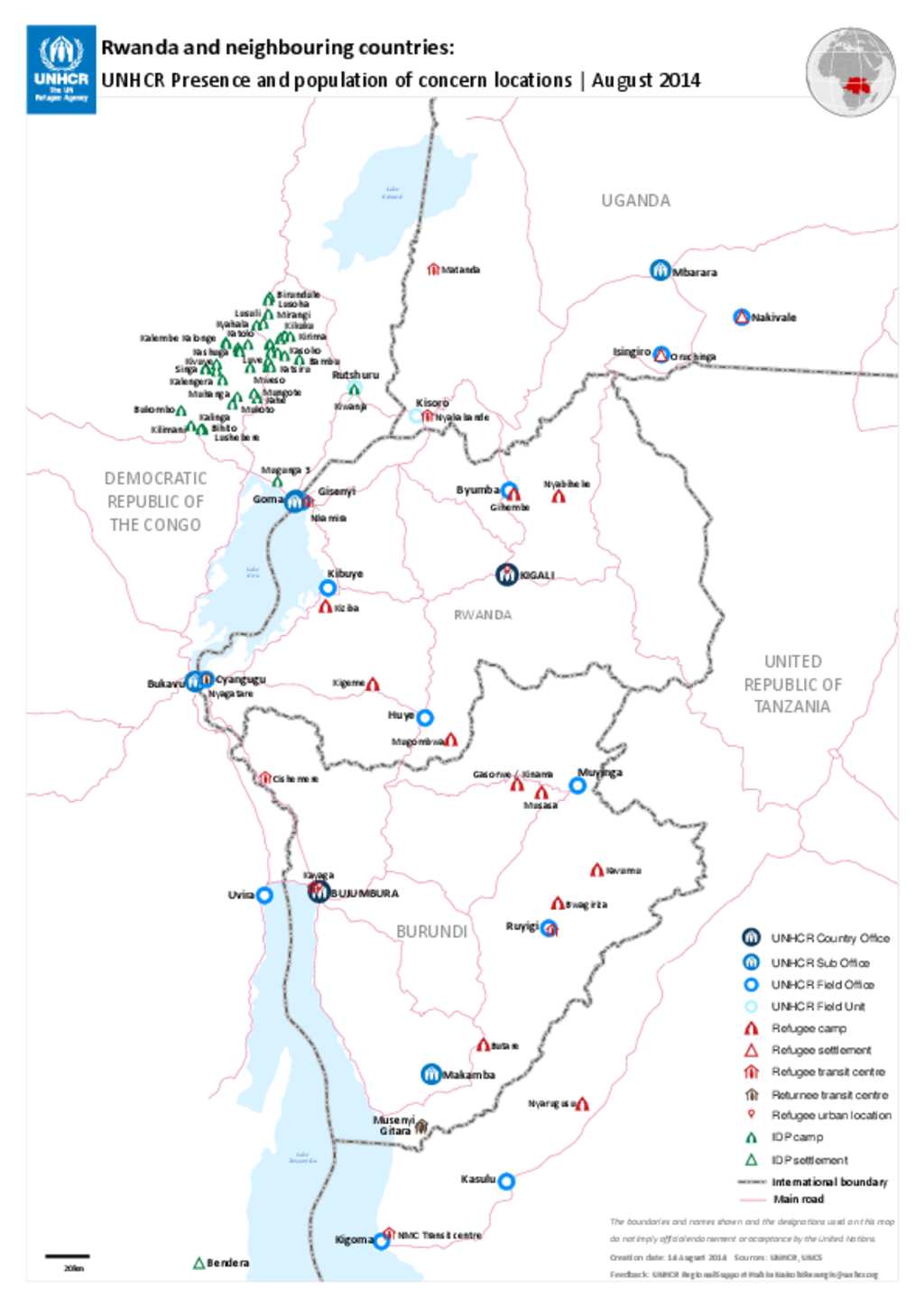 Document - Rwanda and neighbouring countries: UNHCR Presence and ...