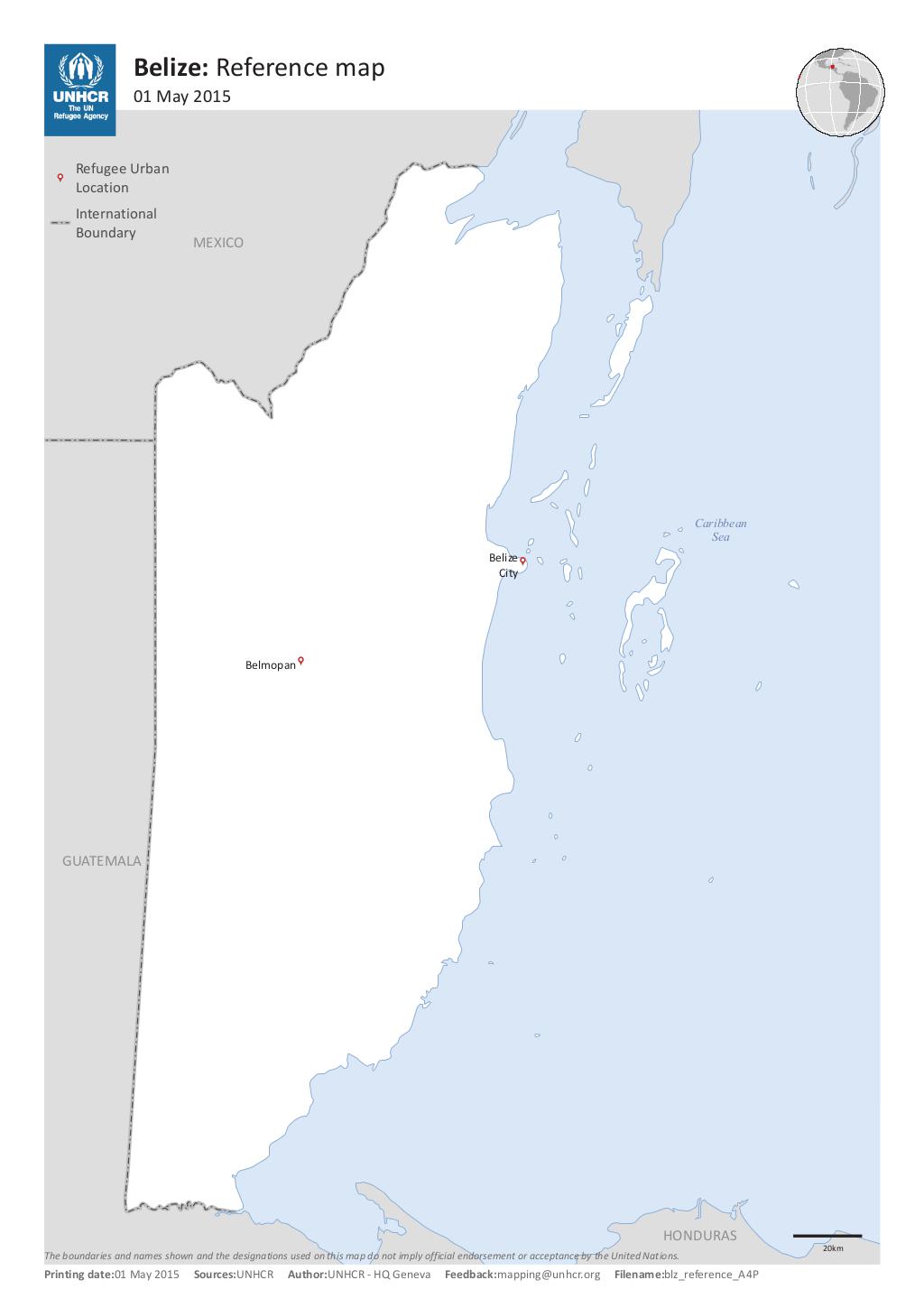Document - Belize: Reference map - 01 May 2015
