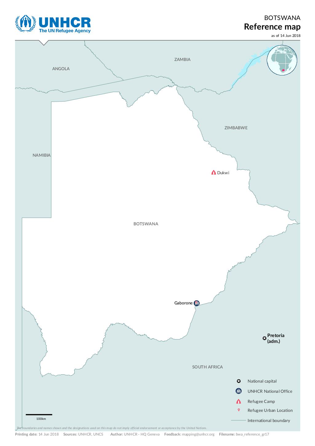 Document - Botswana - Reference map - 14 June 2018