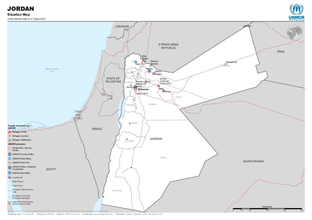 Document - Jordan Situation Map as of August 2020 (Lanscape)